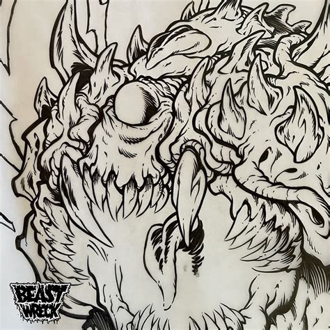 DOOM CACODEMON Ink Artwork BeastWreck Stuff Online Store Powered By Storenvy
