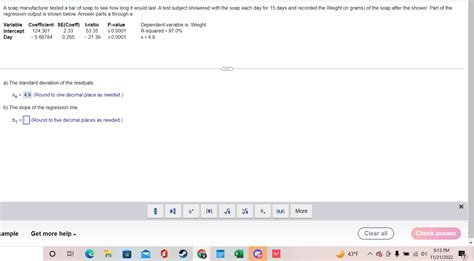 Solved A The Standard Deviation Of The Residuals Se49