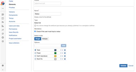 step 2 configure bugs panel s structure