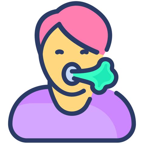 Difficulty Breathing Generic Outline Color Icon