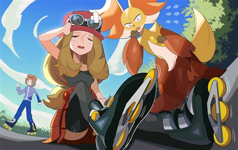 Serena Calem And Delphox Pokemon And 1 More Drawn By 9yawbus