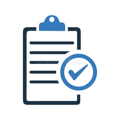 Approve Document Check Mark Icon Orange Version Stock Illustration