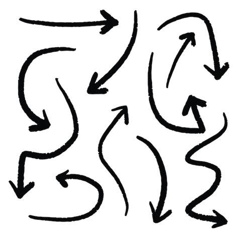 Premium Vector A Drawing Of A Circle With Arrows Pointing To The Right