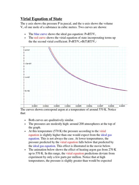 Virial Equation Of State Pdf Gases Applied Statistics