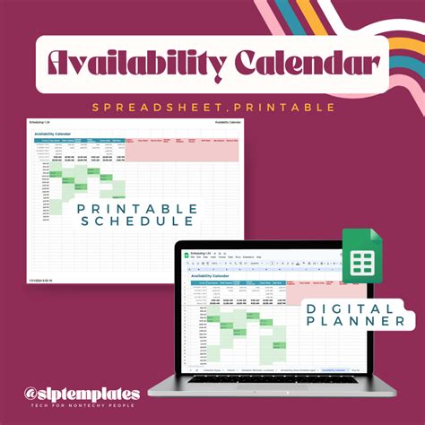 X Archived Schedule Planner Google Sheets Template