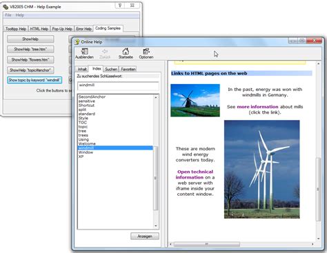 Way To Open Index Tab In Chm File Stack Overflow