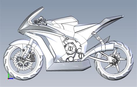1摩托车3d模型parasolid模型图纸免费下载 懒石网