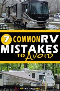 Common RV Mistakes To Avoid RV Tailgate Life