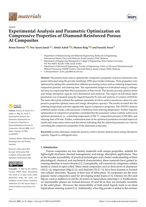 Pdf Experimental Analysis And Parametric Optimization On Compressive Properties Of Diamond