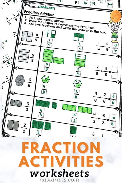4th Grade Fraction Review Improper Fractions And Mixed Numbers Worksheets Improper Fractions