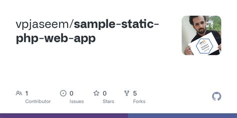 Github Vpjaseemsample Static Php Web App