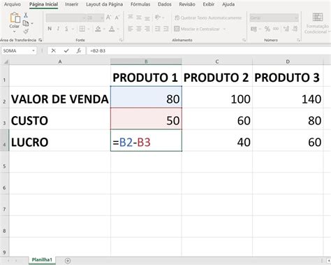 Como Subtrair No Microsoft Excel Porcentagem Horas Datas E Mais