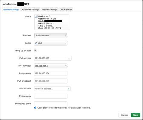 Setting Up OpenWrt As Gateway With Static IPv Address Provided By The Network Network And