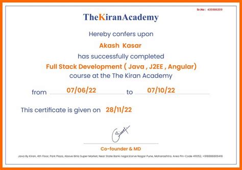 akash kasar on linkedin successfully completed full stack development