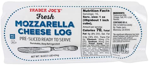 Trader Joes Fresh Mozzarella Cheese Log Fig App
