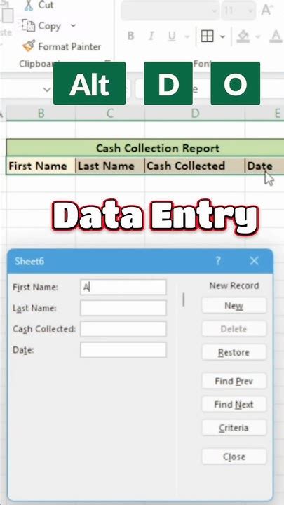 Data Entry Very Easy Method In Excel Excel Exceltips Dataentry Datamanagement