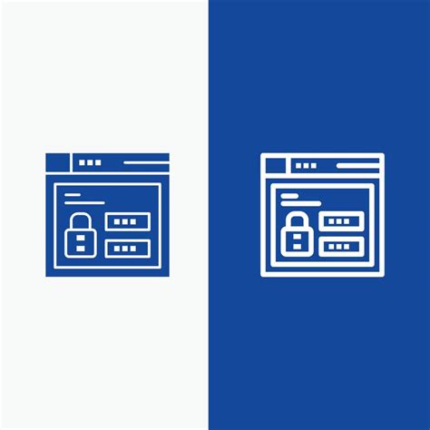 Browser Web Lock Code Line And Glyph Solid Icon Blue Banner 14669241 Vector Art At Vecteezy