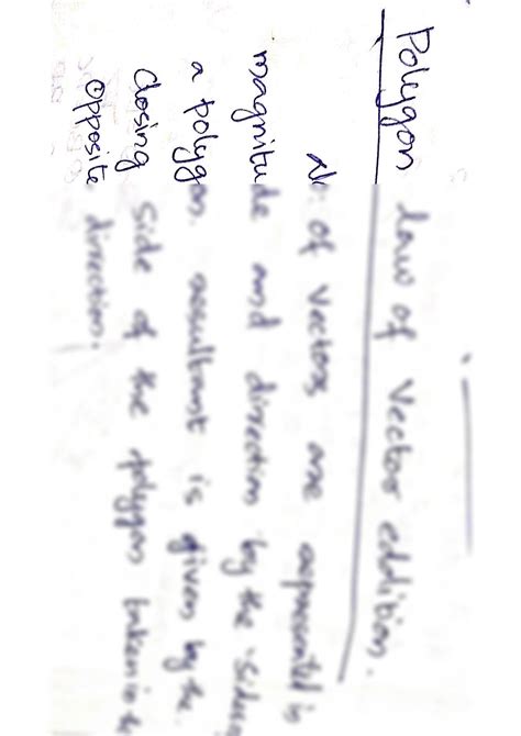 SOLUTION Polygon Law Of Vector Addition Studypool