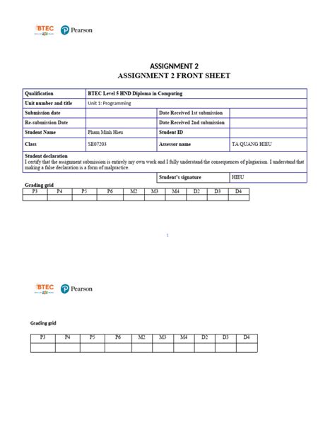 Tungdt Bh02089 Assignmentii Programming St2 Pdf Method Computer