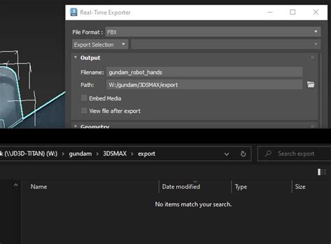 Real Time Exporter Tool Folder Path Select Needs To Be Able To Choose A