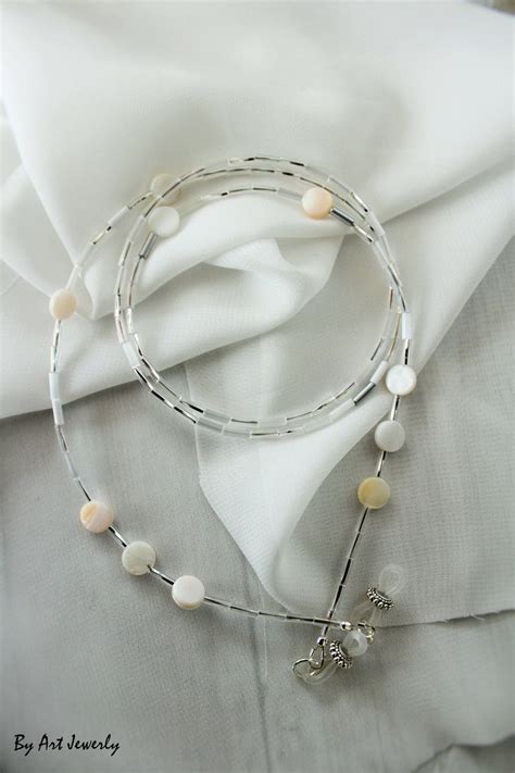 Glasses Chain Freshwater Shellglasses Stringglasses Cord White