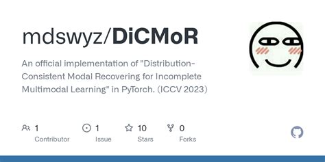 GitHub Mdswyz DiCMoR An Official Implementation Of Distribution