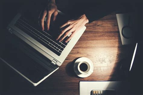 Premium Photo Man Typing On Keyboard