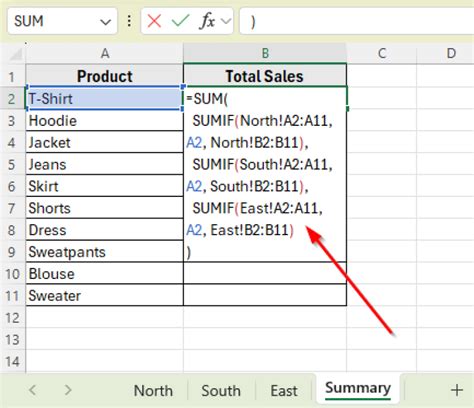 How To Use Sumif Across Multiple Sheets In Excel 2 Examples Excel