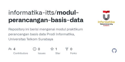 GitHub Informatika Itts Modul Perancangan Basis Data Repository Ini Berisi Mengenai Modul