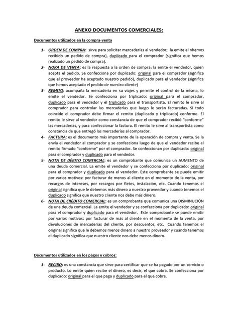 Anexo Documentos Comerciales Pdf