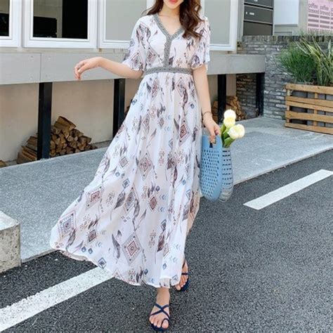 추천리뷰 Fizkceyr 여름 휴양지 바캉스 끈나시 레이어드 쉬폰 롱 원피스 샵픽