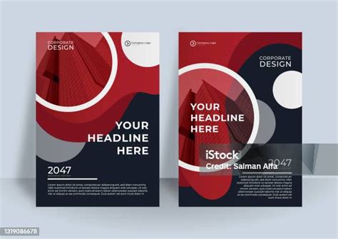 A4의 도시 배경 비즈니스 북 커버 디자인 템플릿이있는 빨간색 색 구성표 브로셔 연례 보고서 잡지 포스터 기업 프리젠 테이션