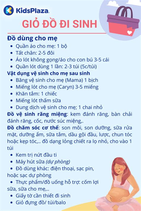 Chuẩn Bị Đồ Sinh Cho Mẹ Và Bé Đầy Đủ Nhất Danh Sách Đồ Chuẩn Bị Đi