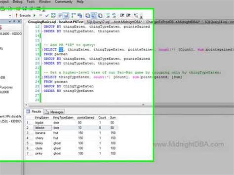 TSQL Grouping Basics MidnightDBA
