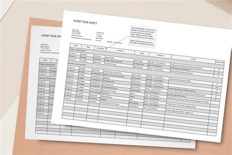 Event Kit Step By Step Guide For The Event Run Sheet Template