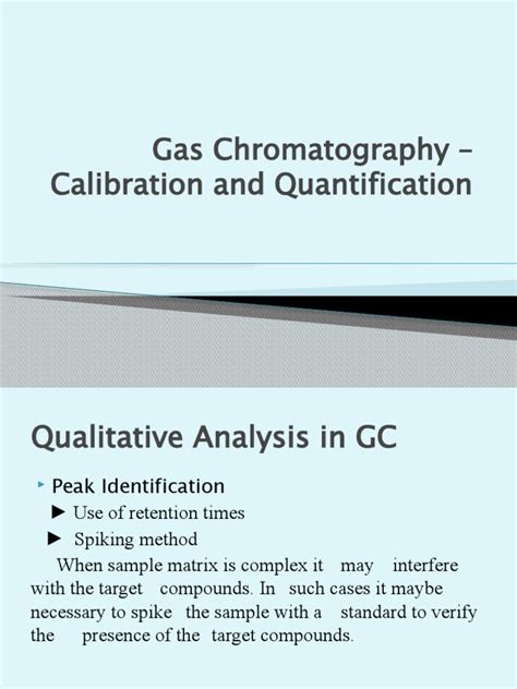 Gas Chromatography Calibration Guide Pdf