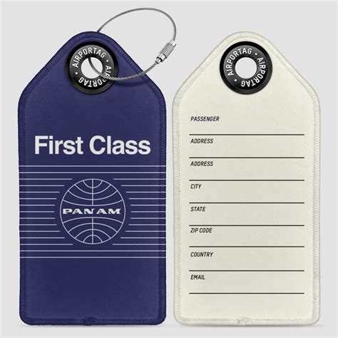 Pan Am First Class Luggage Tag