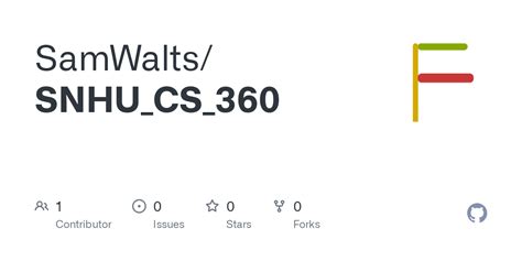 GitHub SamWalts SNHU CS