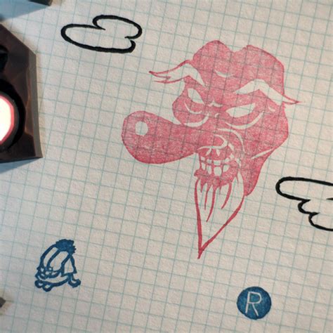 ろまん快道 消しゴムはんこ：落語「天狗裁き」