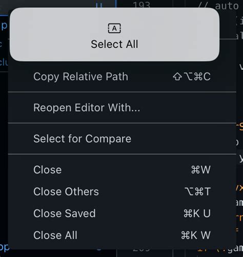 Default Context Menu On Ipad Shows On Top Of The Vscode Context Menu