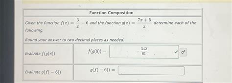 Solved Function Compositiongiven The Function Fx3x 6 ﻿and
