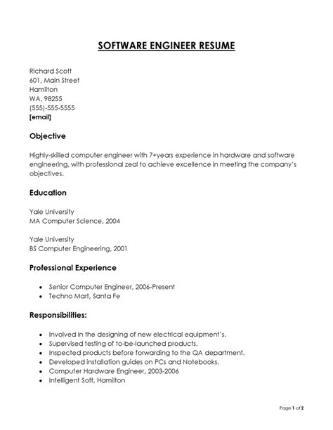 16 Best Software Engineering Resume Examples And Tips