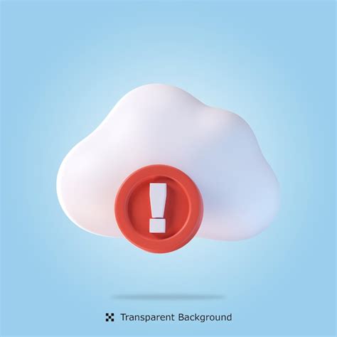 Cloud With Exclamation Warning Symbol Error Interface Psd 8000 High Quality Free Psd