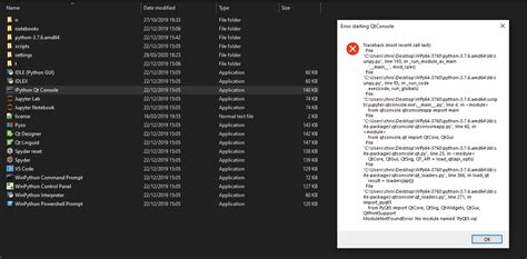 Issue To Launch Qt Consolespyderwinpython Control Wpy64 3760 · Issue 822 · Winpython