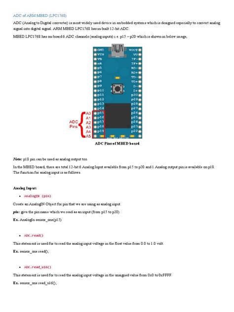 adc of arm mbed lpc1768 mbed download free pdf analog to