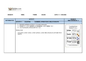 Solved 23 Design Two Activities Activity For Grade R Learners In The Diploma In Grade R