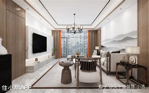 天午盛装饰140㎡新中式风格四居室，既充满现代时尚感，又富有中式古典韵 知乎