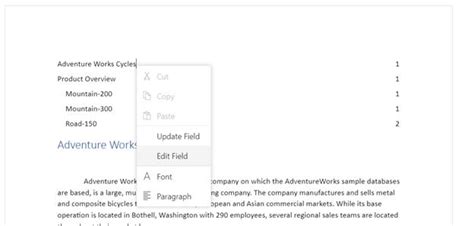 Table Of Contents In Blazor DocumentEditor Component Syncfusion