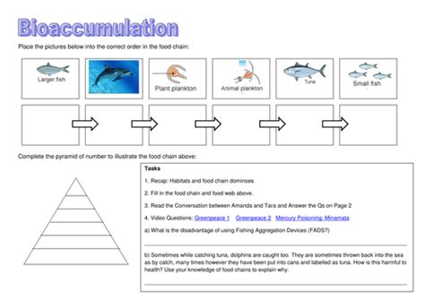 Bioaccumulation Ppt And Booklet And Case Study Article By