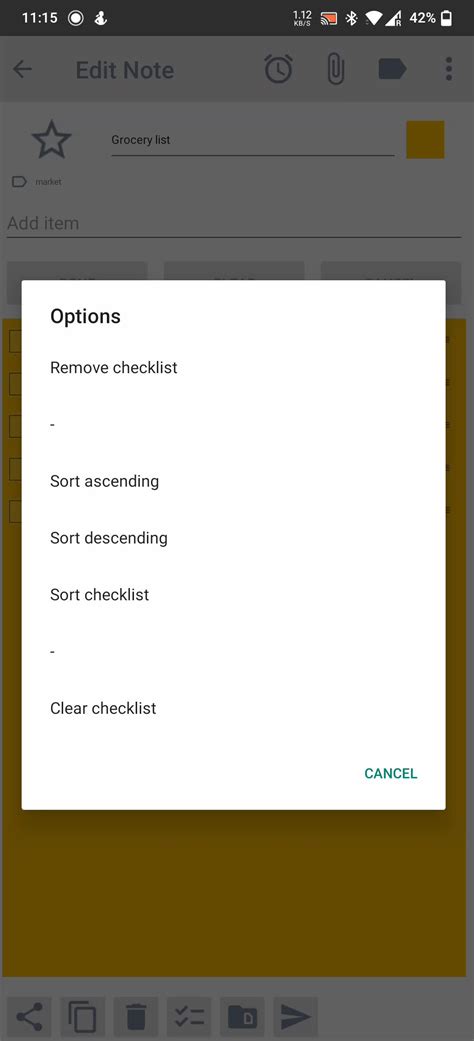 Sort Checklist Tasks In Notezilla Sticky Notes App For Androidiphone